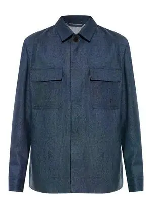 Etro Paisley-pattern Overshirt - Blue