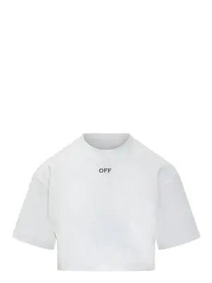 Off-White Off-stamp Ribbed T-shirt - White