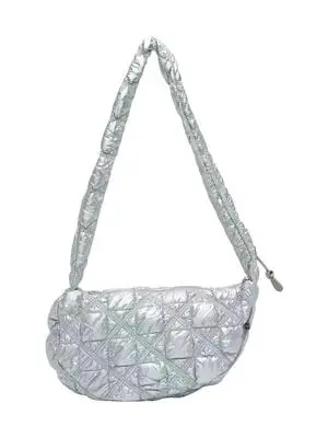 CARLYN Quilted Cross Body Bag - Silver