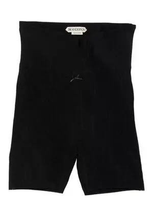 JW Anderson Cable-knit High-waisted Shorts - Black