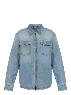 Versace Zipped Chest-pockets Shirt - Blue