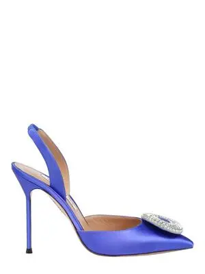 AQUAZZURA Crystal-embellished Slingback Sandals - Blue