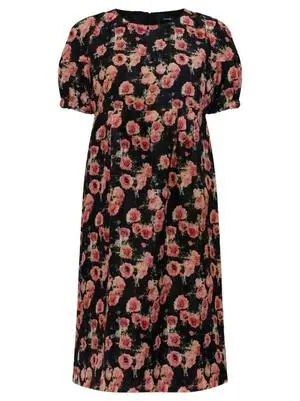 R13 Rose-print Mini Dress - Black
