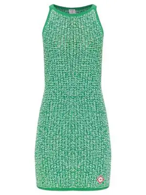 Casablanca Logo-patch Mini Dress - Green