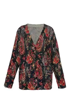 R13 Paisley-print Cardigan - Black