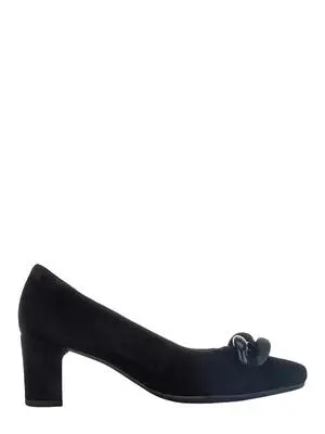 Gabor Block-heel Suede Pumps - Black
