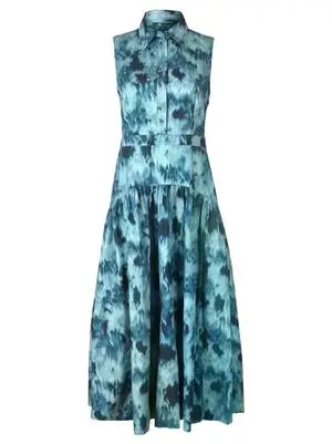 Michael Kors Sleeveless Midi Dress - Blue