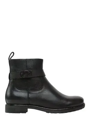 ARA Buckle-detail Ankle Boots - Black