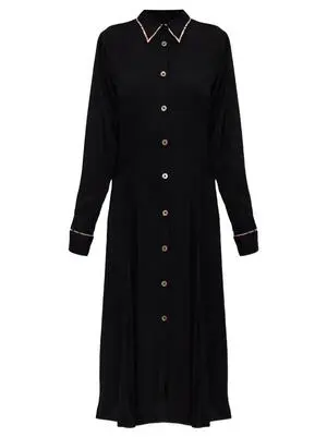 Paul Smith Long-sleeve Midi Shirt Dress - Black