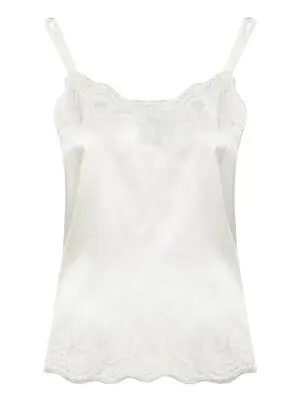 Dolce & Gabbana Laced Pyjama Top - White