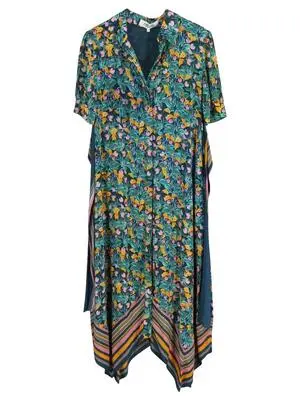 Diane Von Furstenberg Vintage Kendyl Belted Print Dress - Green