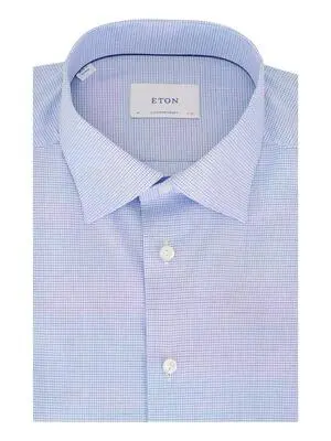 Eton Patterned Shirt - Blue