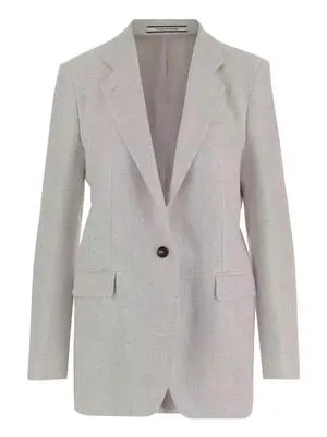 Tagliatore Single-breasted Blazer With Lapel Collar - Grey