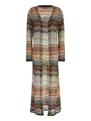 Missoni Chevron Sequin-appliqué Cardigan Coat - Neutrals