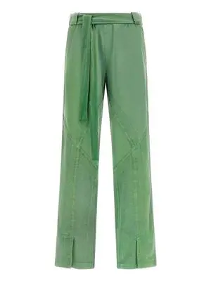 Attico Front-split Trousers - Green