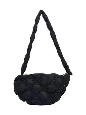 CARLYN Quilted Cross Body Bag - Black