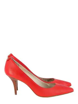 Michael Kors Vintage Leather Point-toe Pumps - Red