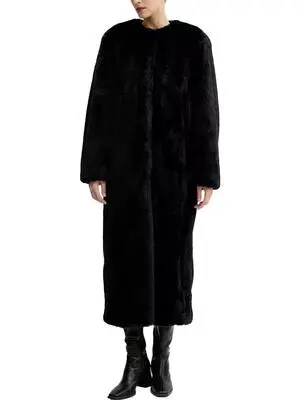 STAND STUDIO Gracelyn Buttoned Coat - Black
