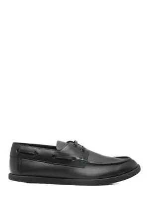THE ROW Lace-up Boat Shoes - Black