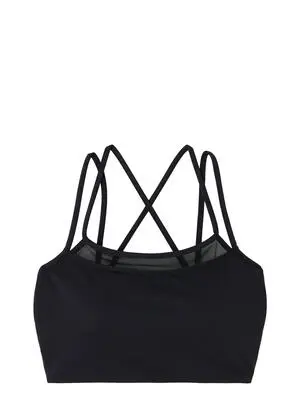 ERES Cooper Layered Tulle-trimmed Stretch-jersey Sports Bra - Black