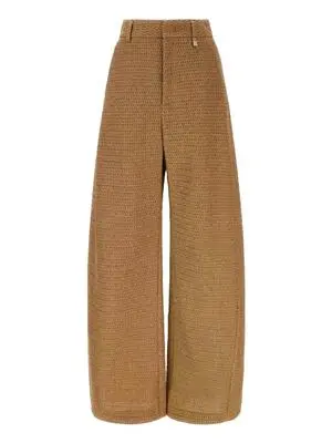 Giuseppe Di Morabito Braided Wide-leg Trousers - Brown