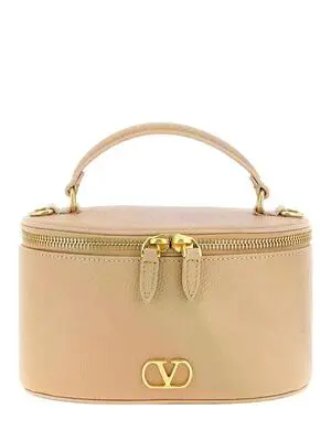 Valentino Garavani Logo-plaque Vanity Mini Bag - Neutrals