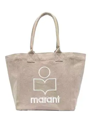 Isabel Marant Logo-embroidered Tote Bag - Neutrals