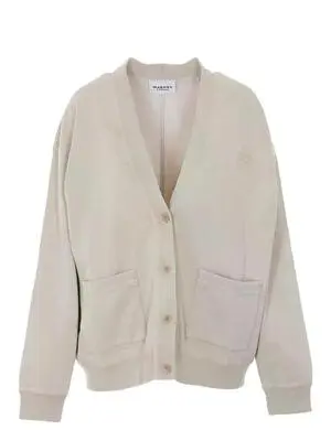 MARANT ETOILE Embroidered V-neck Cardigan - Neutrals