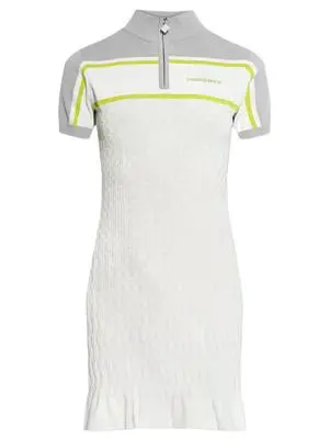 Casablanca Zip-up Mini Dress - White