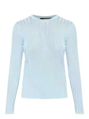 Versace Ribbed-knit Top - Blue