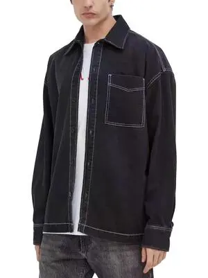 G-star Raw Chest-pocket Topstitch Overshirt - Black