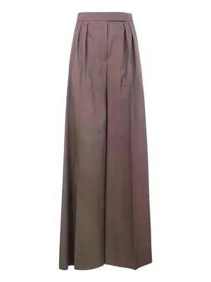 Max Mara Pleated High-waisted Trousers - Brown