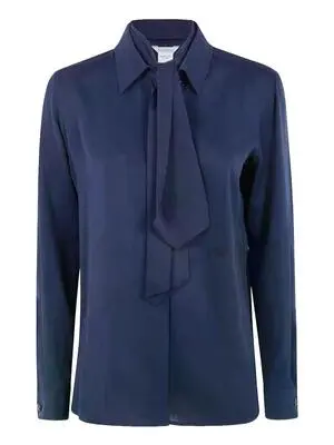 Max Mara Tie-neck Shirt - Blue