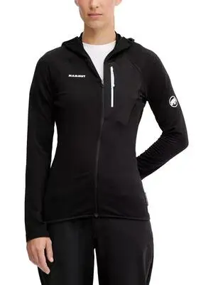 MAMMUT Hooded Zip-up Top - Black