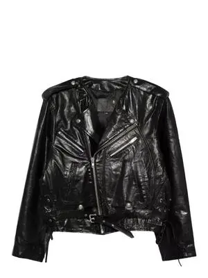 R13 Zipped Belted Jacket - Black