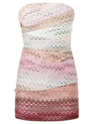 MISSONI Staggered Lurex Raschel Mini Dress