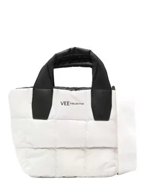 VEECOLLECTIVE Mini Porter Quilted Tote Bag - White