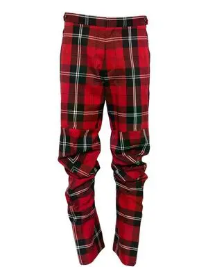 Comme Des Garçons 2010 Tartan-pattern Trousers - Red