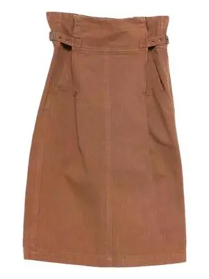 Issey Miyake High-waist Midi Skirt - Brown
