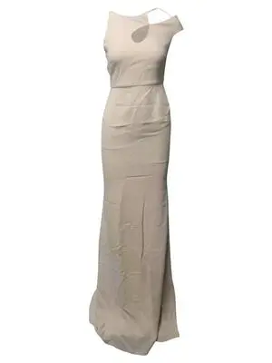 Roland Mouret Shoulder Cutout Dress - Neutrals