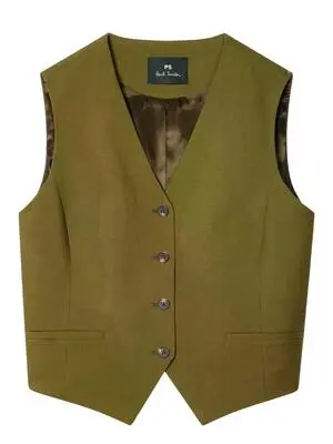 Paul Smith Buttoned Waistcoat - Green