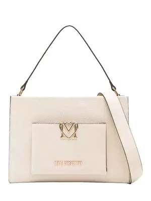 Moschino Logo-plaque Tote Bag - Neutrals