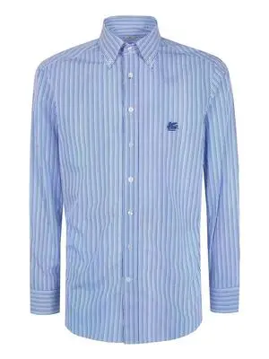 Etro Striped Buttoned Shirt - Blue