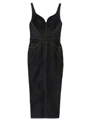 Givenchy Pocket Denim Midi Dress - Blue
