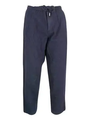 Mr P. Drawstring Wool Trousers - Blue