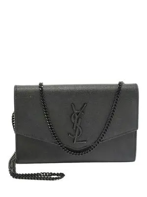 Saint Laurent Grained Envelope Crossbody Bag - Black