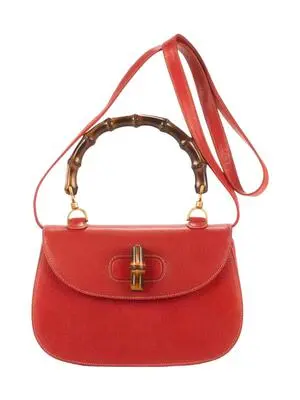 Gucci Bamboo-handle Shoulder Bag - Red