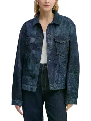 G-star Raw Rembrandt Patterned Denim Jacket - Blue