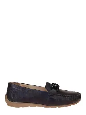 ARA Chain-embellished Leather Loafers - Blue