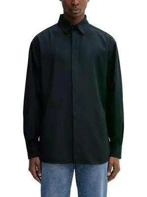 Iceberg Textured Collared Shirt - Black